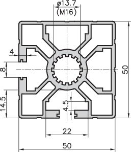 Corner extrusion 50x50 - A01 7 | Kanya UK