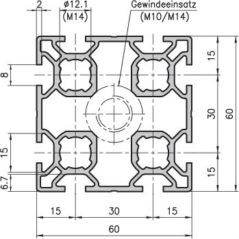 Base extrusion 60x60 - B02 6 | Kanya UK