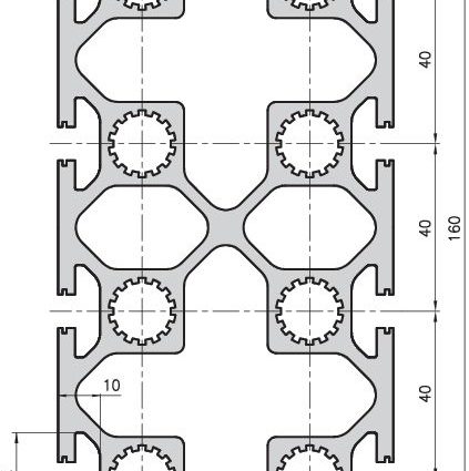 Heavy duty extrusion 80x160 - MC1 9 | Kanya UK